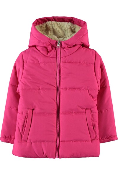 Civil Girls Kız Çocuk Kapüşonlu Mont 2-5 Yaş Fuşya