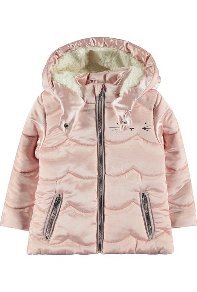Civil Girls Kız Çocuk Kapüşonlu Mont 2-5 Yaş Pudra