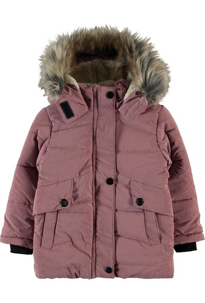 Civil Girls Kız Çocuk Kapüşonlu Mont 2-5 Yaş Pudra