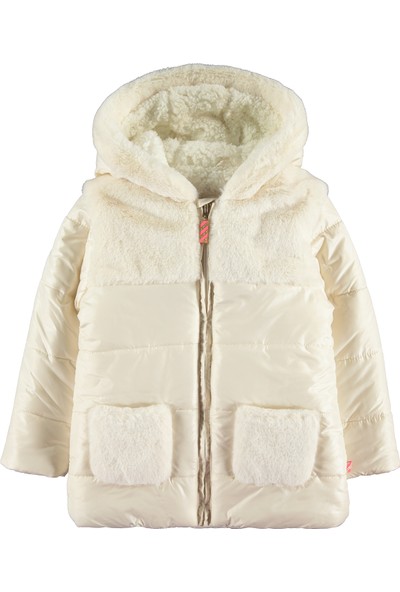 Civil Girls Kız Çocuk Kapüşonlu Mont 6-9 Yaş Ekru
