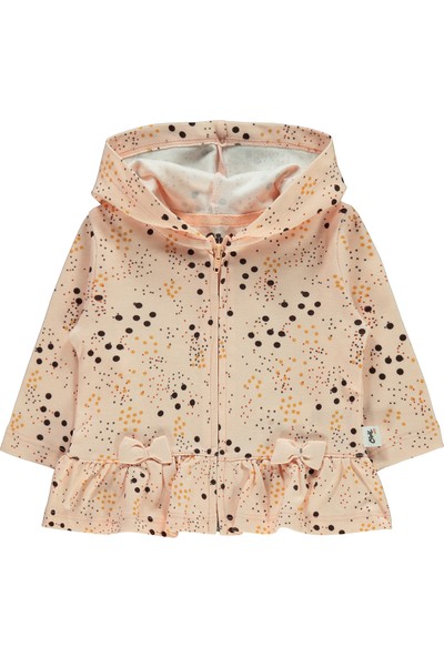 Civil Baby Kız Bebek Kapüşonlu Hırka 6-18 Ay Somon Civil Baby Kız Bebek Kapüşonlu Hırka 6-18 Ay Somon