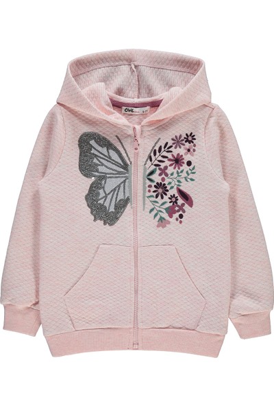 Civil Girls Kız Çocuk Kapüşonlu Hırka 6-9 Yaş Pembe