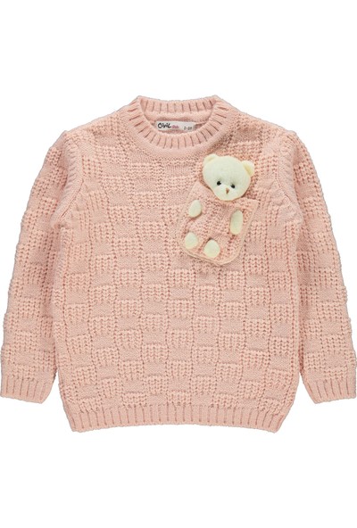 Civil Girls Kız Çocuk Triko Kazak 2-5 Yaş Pudra