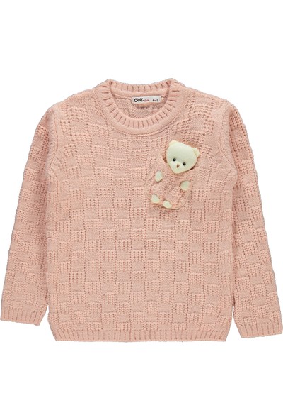 Civil Girls Kız Çocuk Triko Kazak 6-9 Yaş Pudra