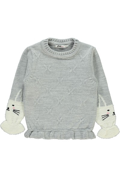 Civil Girls Kız Çocuk Kazak 2-5 Yaş Gri