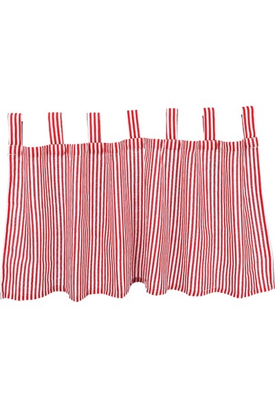 52X18 Inç Kırmızı Pencere Valance Kısa Perde Dekorasyonları Mutfak Yatak Odası