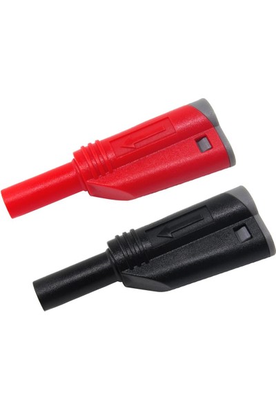 2pcs 4mm Muz Istiflenebilir Test Fişi Siyah Kırmızı Konektör Güvenlik Sonu 2pcs 4mm Muz Istiflenebilir Test Fişi Siyah Kırmızı Konektör Güvenlik Sonu