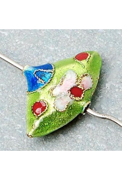 2xbeautiful Cloisonne Sektör Bead ---- Parlak Yeşil 2 Pcs 2xbeautiful Cloisonne Sektör Bead ---- Parlak Yeşil 2 Pcs