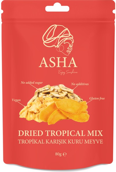 Asha Tropikal Karışık Kuru Meyve 80 gr