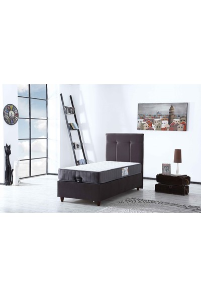 Ipek Mobilya Manolya 2'li Set Baza + Başlık Renk Gri 90 x 190 cm Ipek Mobilya Manolya 2'li Set Baza + Başlık Renk Gri 90 x 190 cm