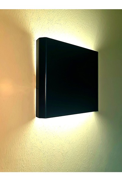 Unikom Çift Yönlü Dekoratif Duvar Aplik 19X17CM Siyah Profil