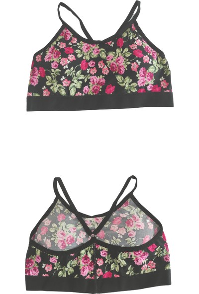 Batu Underwear Lacivert Çiçek Desenli Ped Destekli Arkası Çapraz Sporcu Büstiyer Batu Underwear Lacivert Çiçek Desenli Ped Destekli Arkası Çapraz Sporcu Büstiyer