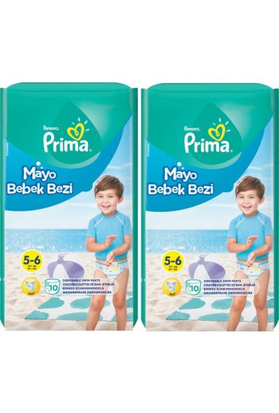 Prima Mayo Bebek Bezi Beden:5 (14+ Kg) Junior 20 Adet (2 Paket x 10) Prima Mayo Bebek Bezi Beden:5 (14+ Kg) Junior 20 Adet (2 Paket x 10)