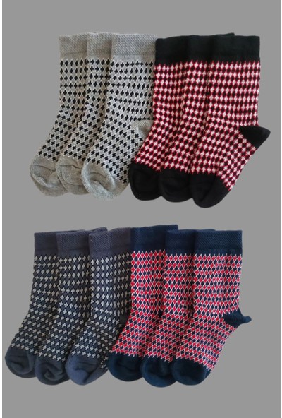 Ollero Çocuk Jakarlı Pamuk Soket Çorap 12 Çift