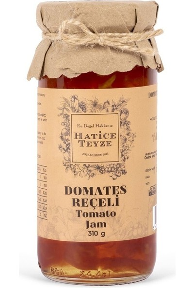 Hatice Teyze Domates Reçeli - 310 gr Hatice Teyze Domates Reçeli - 310 gr