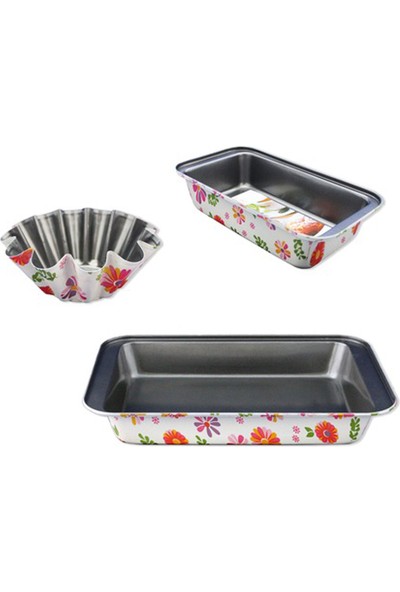 Silver Star SILVERSTAR 3 lü set - Metal Klasik + Baton Kek Kalıbı + Fırın tepsisi Silver Star SILVERSTAR 3 lü set - Metal Klasik + Baton Kek Kalıbı + Fırın tepsisi