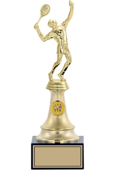 Tenis Figürlü Ödül Kupası - Okul - Ödül Kupası B-003 - 27 cm