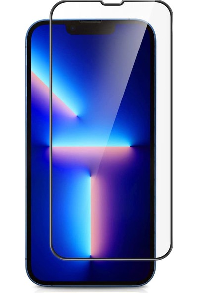 Case 4U Apple iPhone 14 Pro Cam Ekran Koruyucu Kenar Kısımları Kırılmaya Dayanıklı 9H Etnaa Siyah