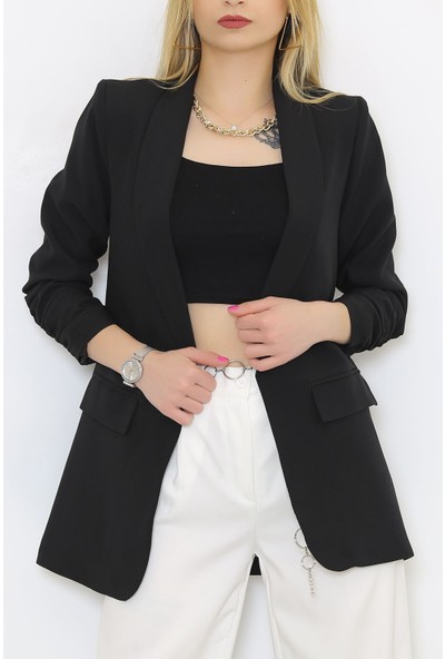 Peaces Store Kolu Büzgülü Ceket Siyah - 1108.1174. Peaces Store Kolu Büzgülü Ceket Siyah - 1108.1174.