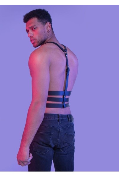 Seksi Erkek Dansçı Kostümü Deri Harness - APFTM17 Seksi Erkek Dansçı Kostümü Deri Harness - APFTM17