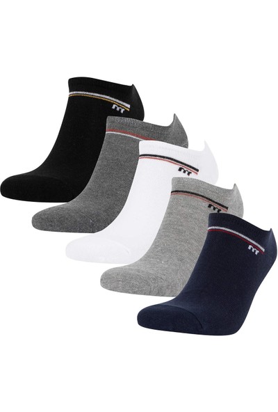 DeFacto Erkek Pamuklu 5'li Sneaker Çorap Y3563AZNS DeFacto Erkek Pamuklu 5'li Sneaker Çorap Y3563AZNS