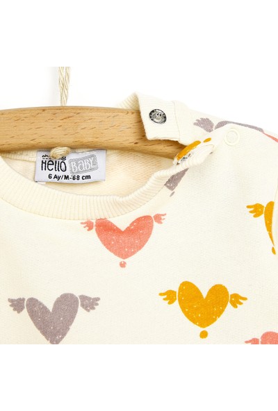 Hello Baby Hellobaby Basic Kız Bebek Şardonlu Iki Ip Baskılı Sweatshirt Hello Baby Hellobaby Basic Kız Bebek Şardonlu Iki Ip Baskılı Sweatshirt