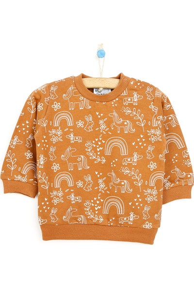 Hello Baby Hellobaby Basic Kız Bebek Şardonlu Iki Ip Baskılı Sweatshirt Hello Baby Hellobaby Basic Kız Bebek Şardonlu Iki Ip Baskılı Sweatshirt