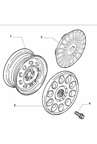 Opar Fiat Doblo 2009- Bijon Civatası 11294235