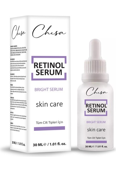 Chisa Retinol Serum Onarıcı ve Besleyici 30 ml (1% Retinol ve Hyaluronic Acid) Chisa Retinol Serum Onarıcı ve Besleyici 30 ml (1% Retinol ve Hyaluronic Acid)
