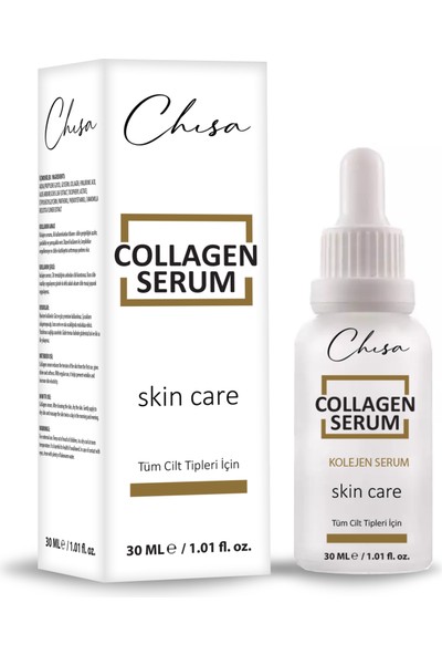 Chisa Colagen Cilt Serumu 30 ml Genç Görünüm+Kollajen Nem +Sıkı Cilt+Yaşlanma Karşıtı Chisa Colagen Cilt Serumu 30 ml Genç Görünüm+Kollajen Nem +Sıkı Cilt+Yaşlanma Karşıtı