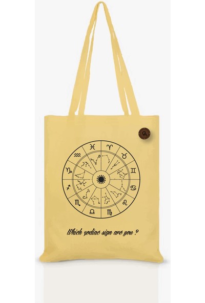 Clothing Art Krem Astroloji Baskılıbez Kadın Omuz Çantası Clothing Art Krem Astroloji Baskılıbez Kadın Omuz Çantası