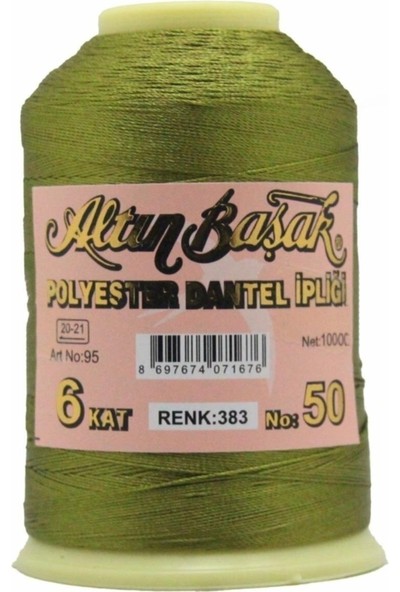Altınbaşak Polyester 100 gr Dantel Ipi 6 Kat 50 No Altınbaşak Polyester 100 gr Dantel Ipi 6 Kat 50 No