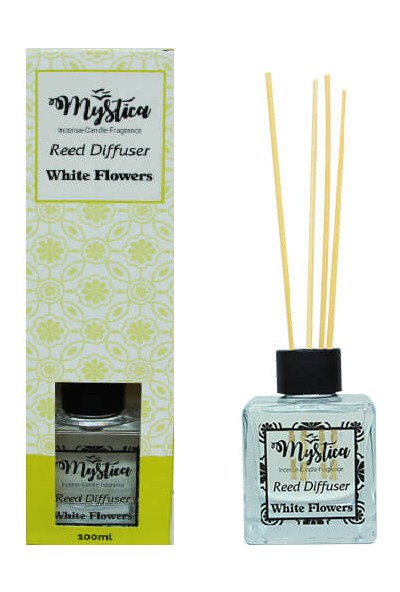 Beyaz Çiçekler Bambu Oda Kokusu