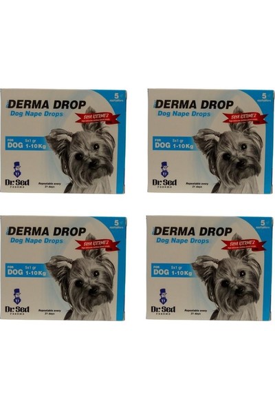 Dr Sed Pharma Derma 1-10 kg Köpek Dış Parazit Damla 4 Kutu Dr Sed Pharma Derma 1-10 kg Köpek Dış Parazit Damla 4 Kutu
