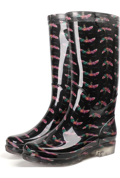 Fangqinghao Kadın Yağmur Çizmesi - Siyah (Yurt Dışından)