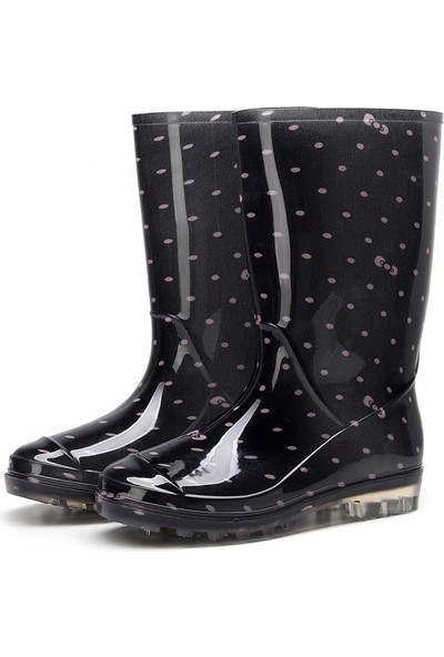 Fangqinghao Kadın Yağmur Çizmesi - Siyah (Yurt Dışından)