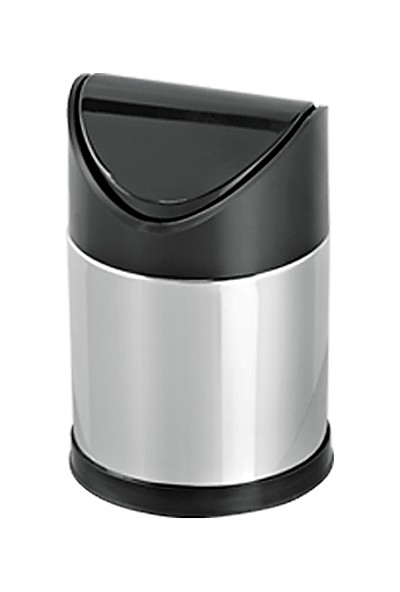 Omnisoft Fls FT621 Sallanır Kapak Paslanmaz Çelik Çöp Kovası 3 Lt