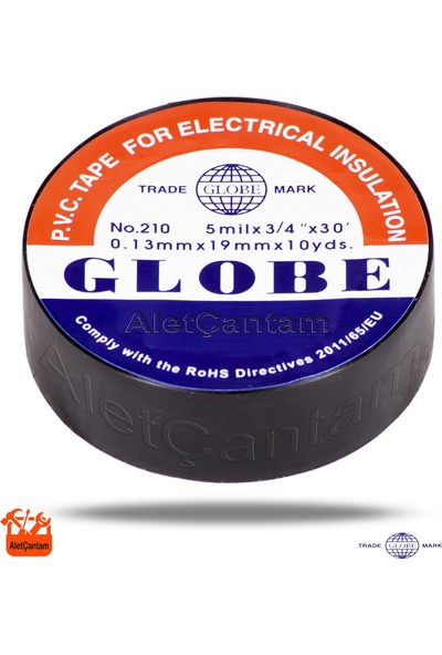 Globe Elektrik Bandı Izole Bant 10 Lu Paket / Mavi Globe Elektrik Bandı Izole Bant 10 Lu Paket / Mavi