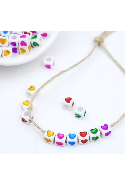 Bimotif Kalp Boncuk Küp 10 Adet Bimotif Kalp Boncuk Küp 10 Adet