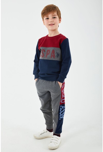 U.S. Polo Assn. U.s. Polo Assn Lisanslı Bordo Bisiklet Yaka Erkek Çocuk Eşofman Takım U.S. Polo Assn. U.s. Polo Assn Lisanslı Bordo Bisiklet Yaka Erkek Çocuk Eşofman Takım