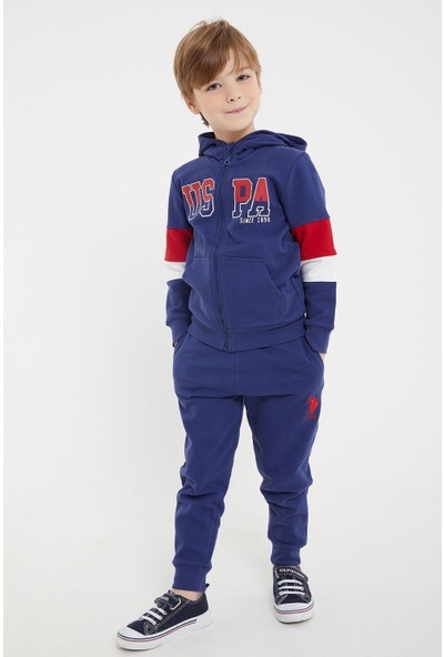 U.S. Polo Assn. U.s. Polo Assn Lisanslı Lacivert Erkek Çocuk Fermuarlı Eşofman Takım U.S. Polo Assn. U.s. Polo Assn Lisanslı Lacivert Erkek Çocuk Fermuarlı Eşofman Takım