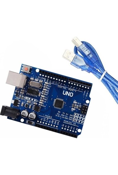 Arduino Uno R3 - Smd Klon (CH340 Çipli) - USB Kablo Hediyeli Arduino Uno R3 - Smd Klon (CH340 Çipli) - USB Kablo Hediyeli