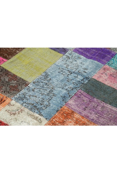 Bespoky Kırk Yama Mavi Patchwork Pamuk Yün El Dokuma Alan Halısı Bespoky Kırk Yama Mavi Patchwork Pamuk Yün El Dokuma Alan Halısı