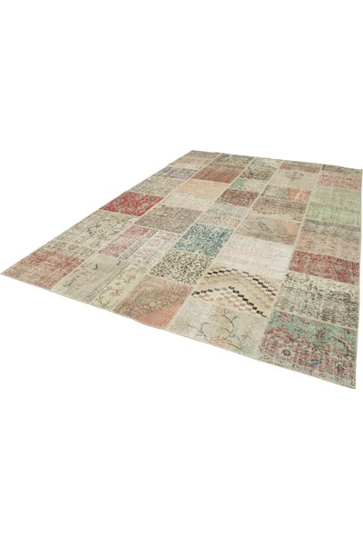 Bespoky Kırk Yama Mavi Patchwork Pamuk Yün El Dokuma Alan Halısı Bespoky Kırk Yama Mavi Patchwork Pamuk Yün El Dokuma Alan Halısı