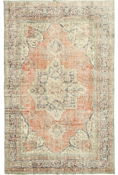 Bespoky Vintage Bej Eskitme Pamuk Yün El Dokuma Alan Halısı Bespoky Vintage Bej Eskitme Pamuk Yün El Dokuma Alan Halısı