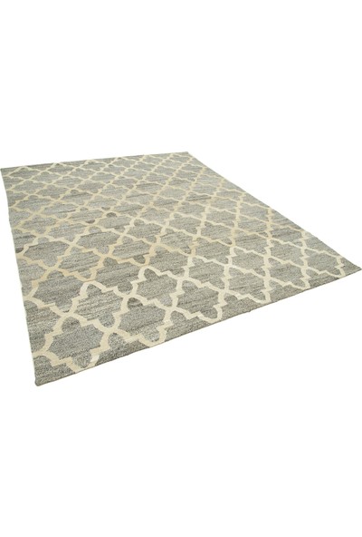 Bespoky Scrap Gri Geometrik Pamuk Yün El Dokuma Alan Halısı Bespoky Scrap Gri Geometrik Pamuk Yün El Dokuma Alan Halısı