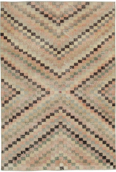 Bespoky Checkered Vintage Beyaz Eskitme Pamuk Yün El Dokuma Alan Halısı Bespoky Checkered Vintage Beyaz Eskitme Pamuk Yün El Dokuma Alan Halısı