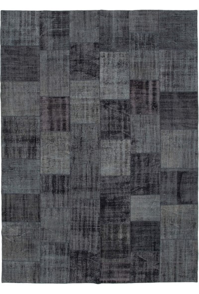 Bespoky Kırk Yama Siyah Patchwork Pamuk Yün El Dokuma Alan Halısı Bespoky Kırk Yama Siyah Patchwork Pamuk Yün El Dokuma Alan Halısı
