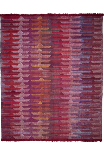 Bespoky Scrap Fuşya Geometrik Pamuk Yün El Dokuma Alan Halısı Bespoky Scrap Fuşya Geometrik Pamuk Yün El Dokuma Alan Halısı
