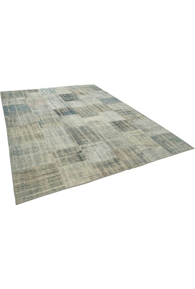 Bespoky Kırk Yama Mavi Patchwork Pamuk Yün El Dokuma Alan Halısı Bespoky Kırk Yama Mavi Patchwork Pamuk Yün El Dokuma Alan Halısı